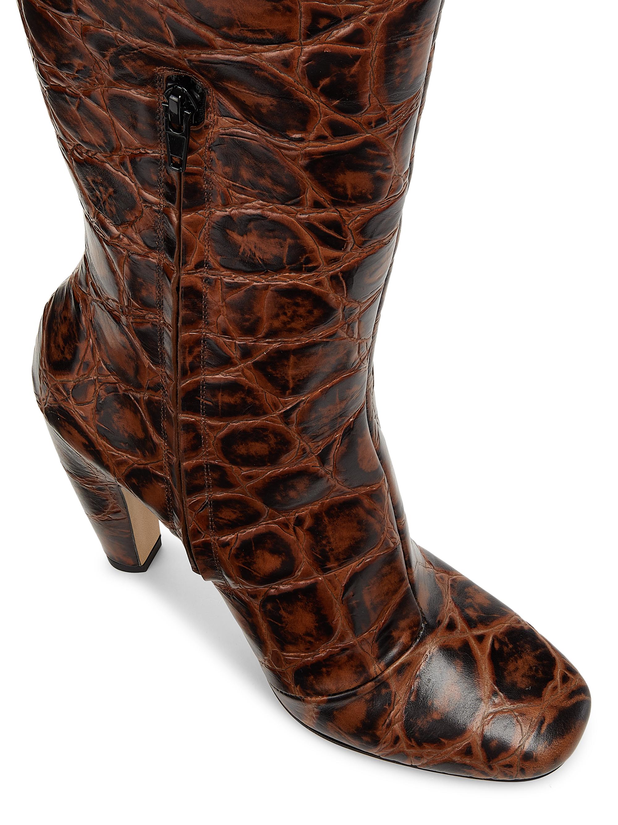 Shop Bottega Veneta Canalazzo 100MM Leather Over-The-Knee Boots | Saks ...