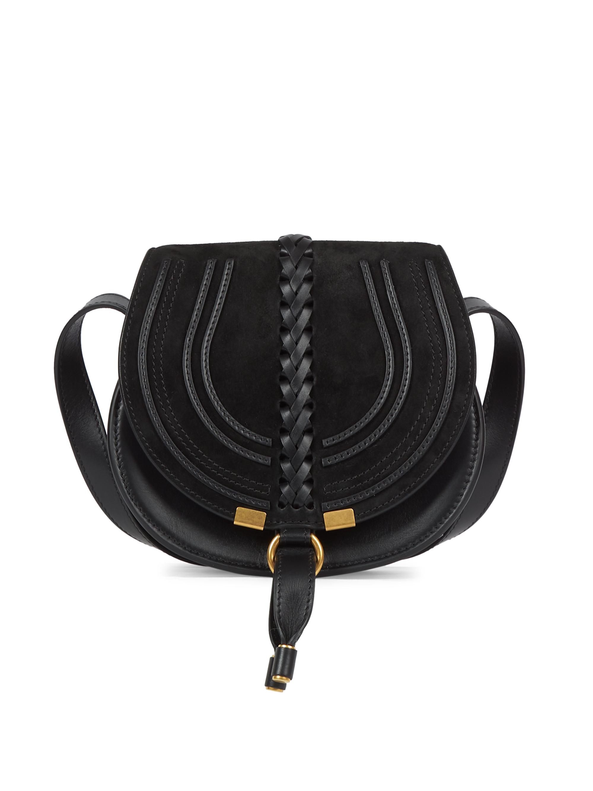 Shop Chloé Small Marcie Suede & Leather Saddle Bag | Saks Fifth Avenue