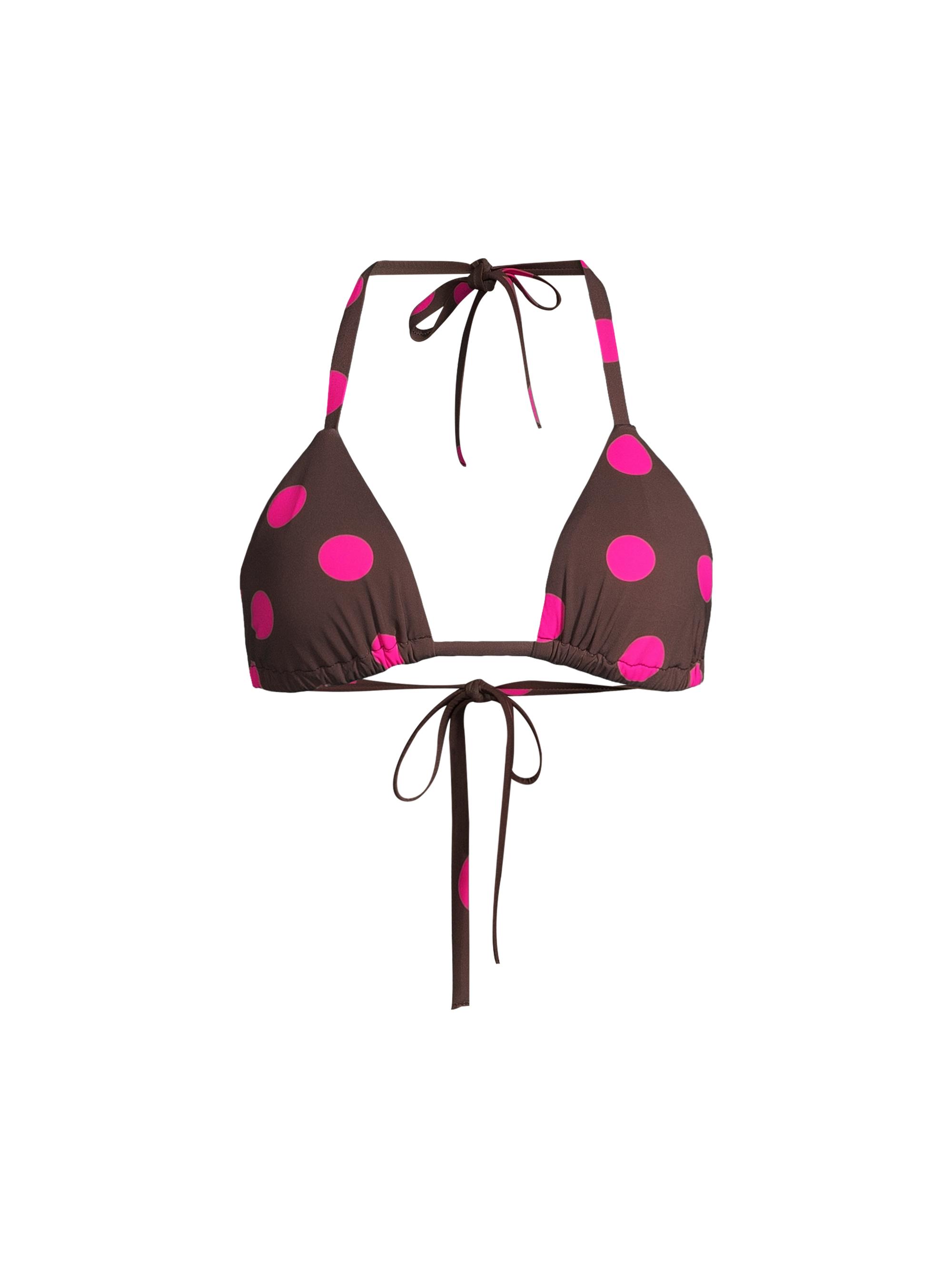 Shop Cynthia Rowley Triangle Polka-Dot Bikini Top | Saks Fifth Avenue