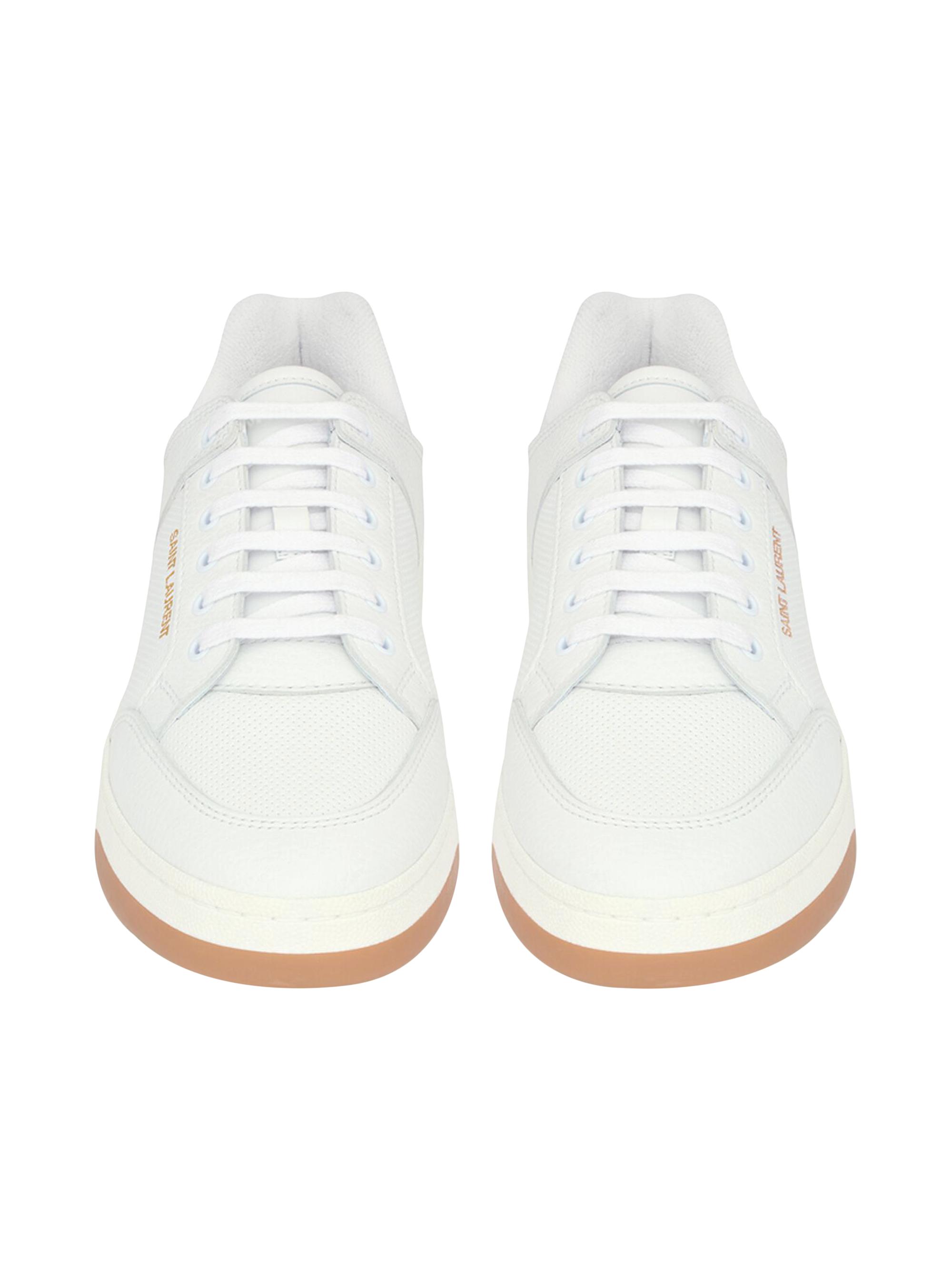Shop Saint Laurent SL61 Sneakers In Grained Leather | Saks Fifth Avenue