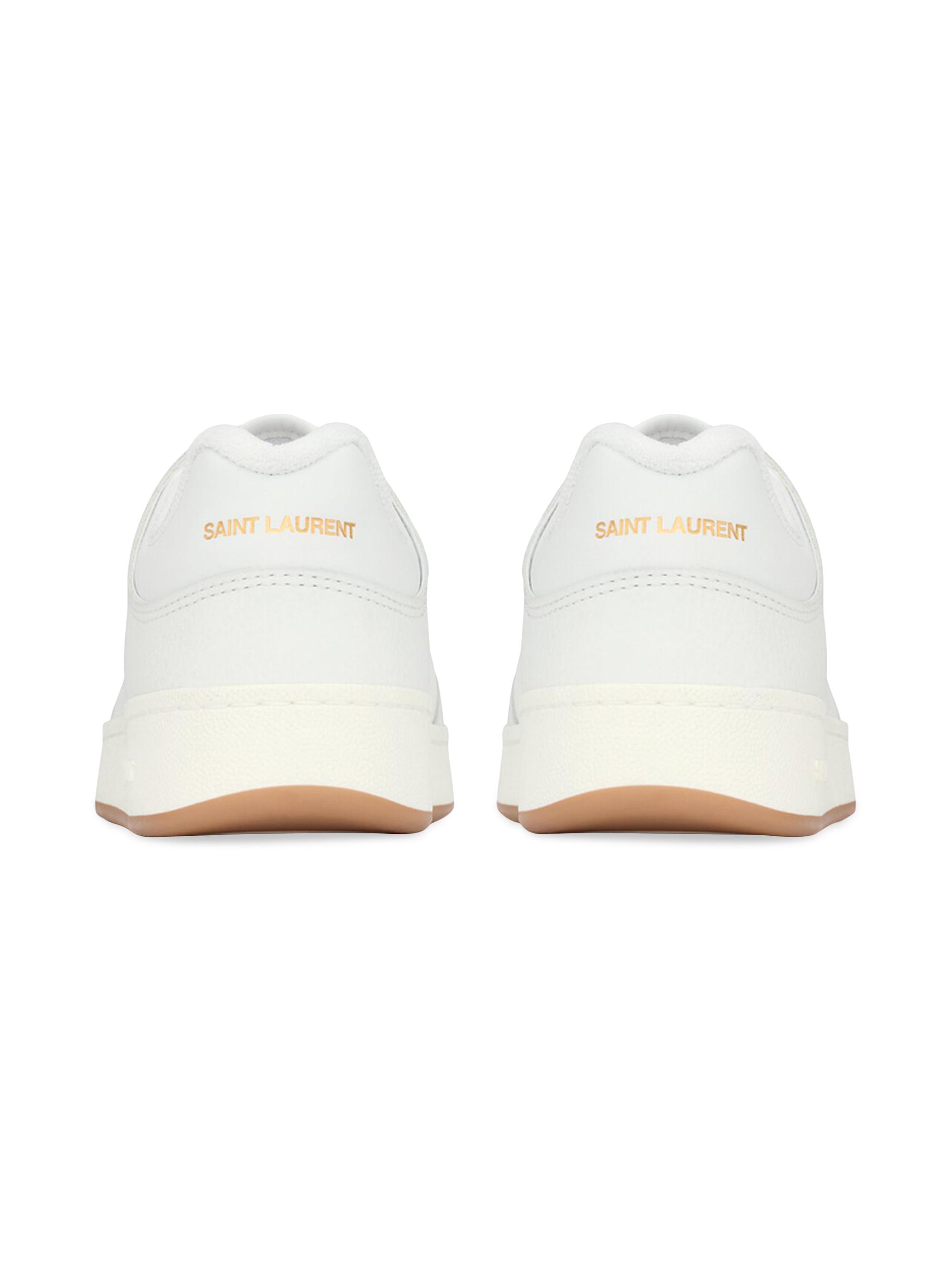 Shop Saint Laurent SL61 Sneakers In Grained Leather | Saks Fifth Avenue