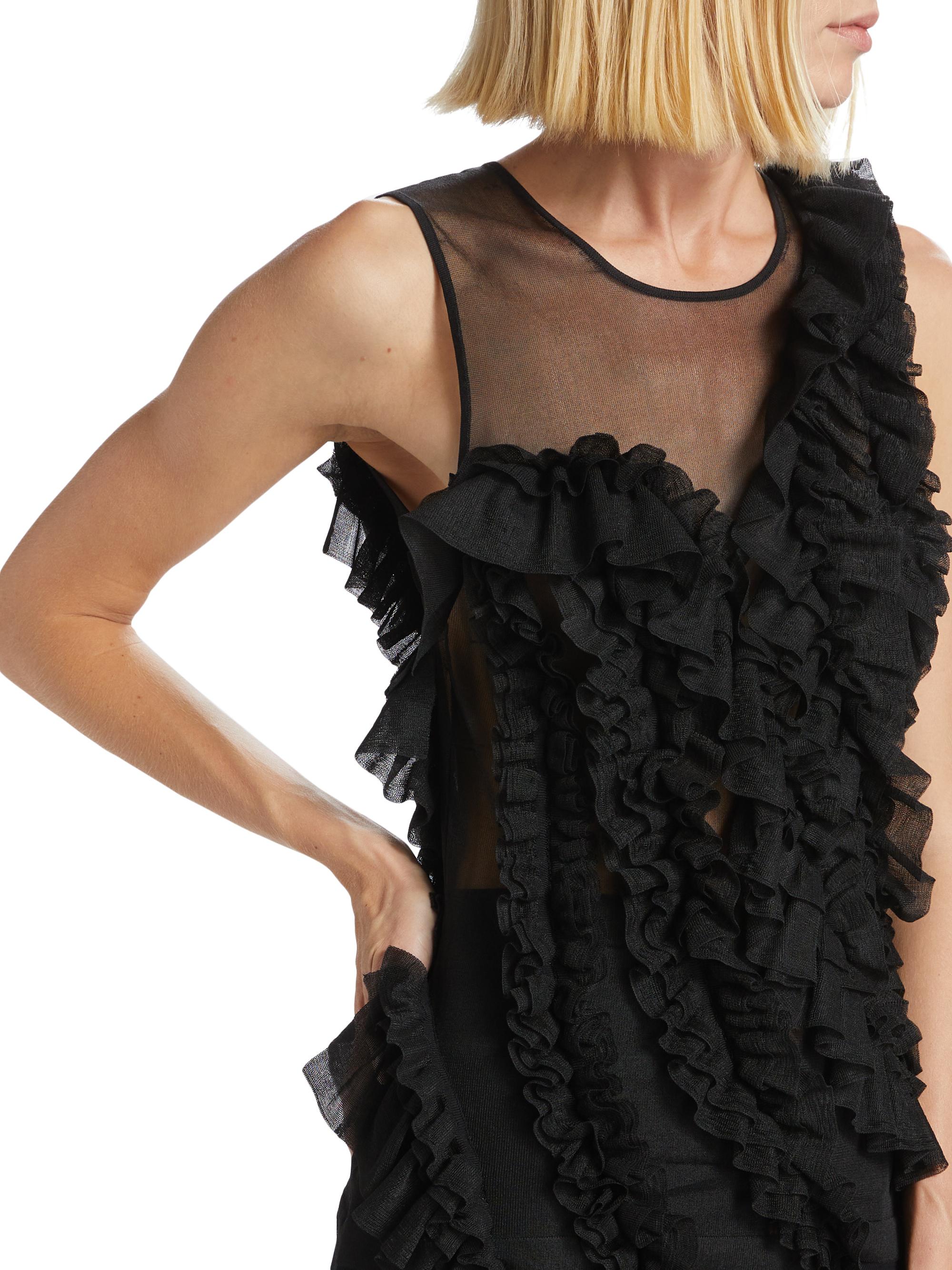 Shop Ulla Johnson Winnifred Sheer Frilly Top | Saks Fifth Avenue