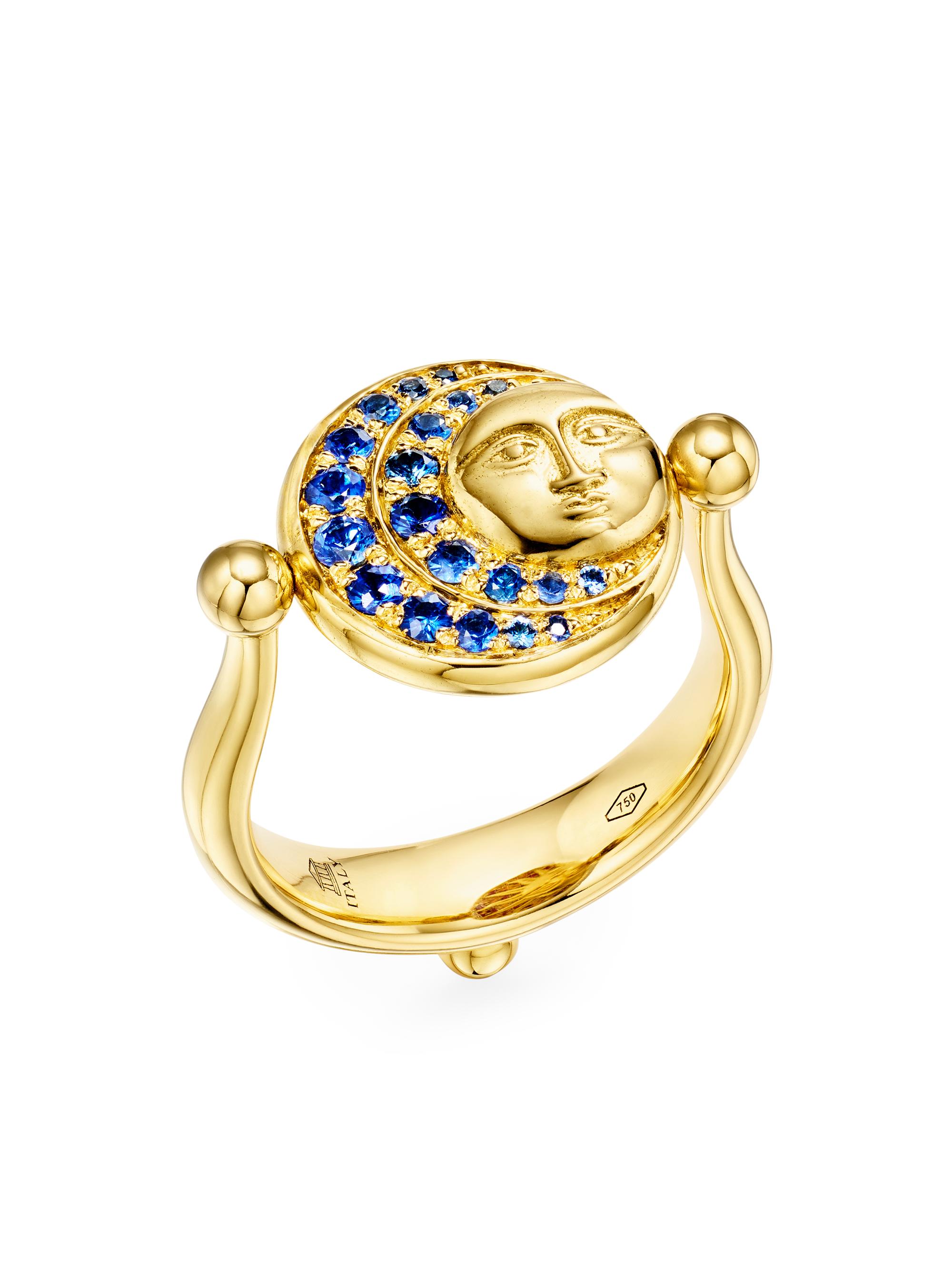 Shop Temple St. Clair Celestial Eclipse 18K Yellow Gold, Sapphire ...