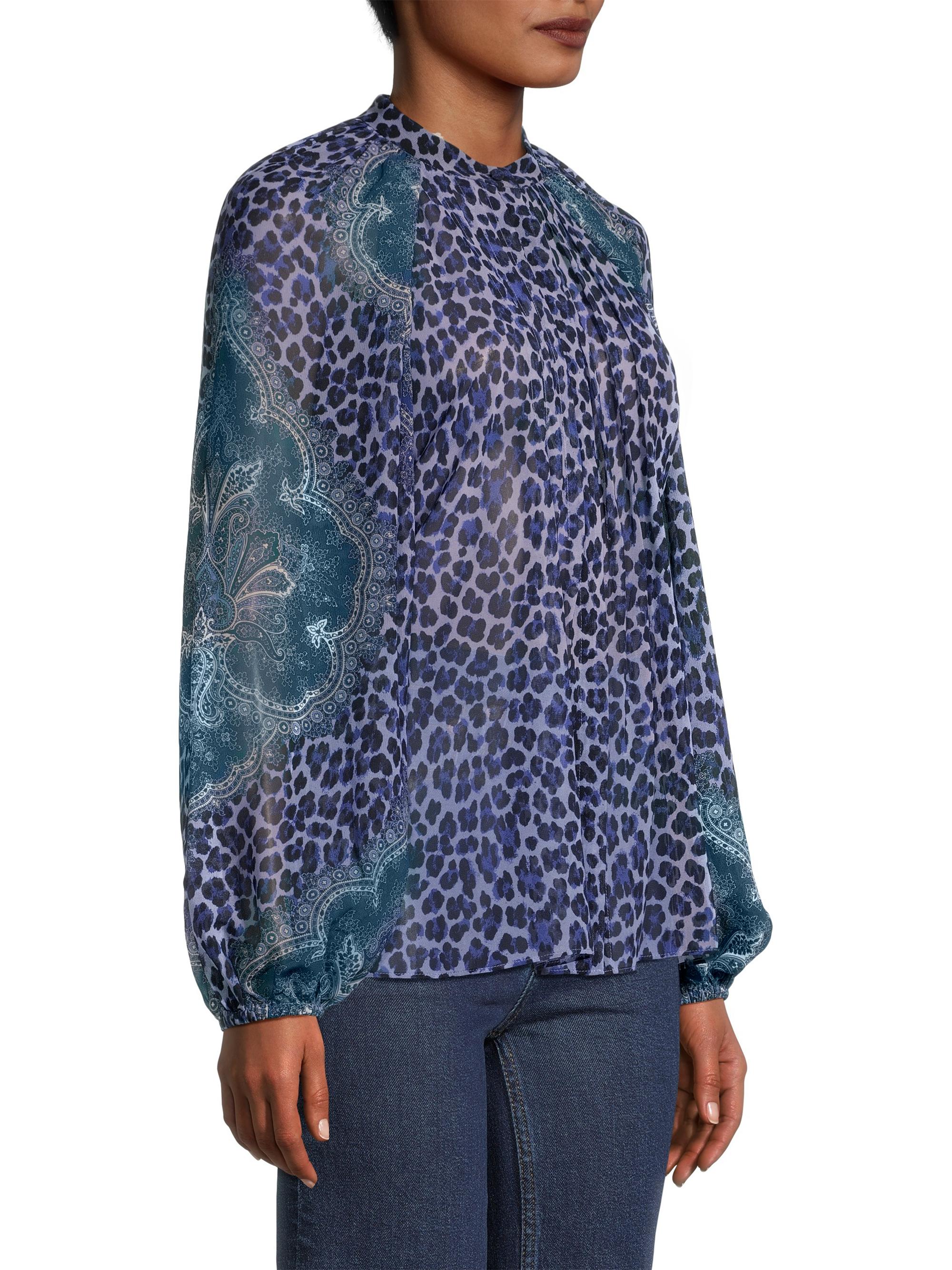 Shop Kobi Halperin Carla Mixed-Print Chiffon Blouse | Saks Fifth Avenue