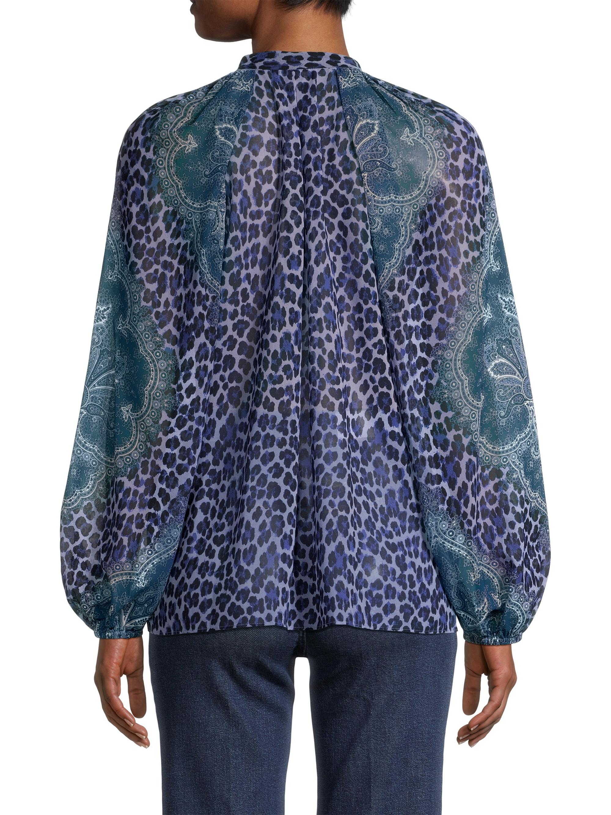 Shop Kobi Halperin Carla Mixed-Print Chiffon Blouse | Saks Fifth Avenue