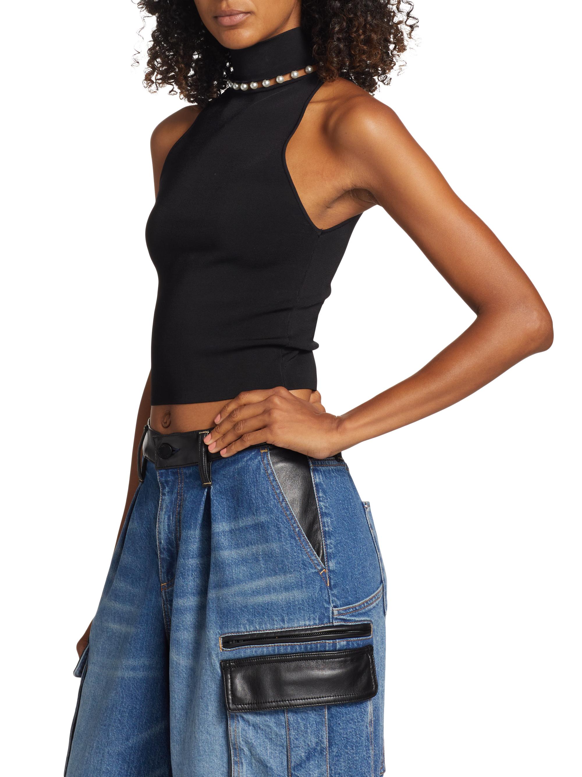 Shop Alice + Olivia Annalee Mock Turtleneck Shell | Saks Fifth Avenue