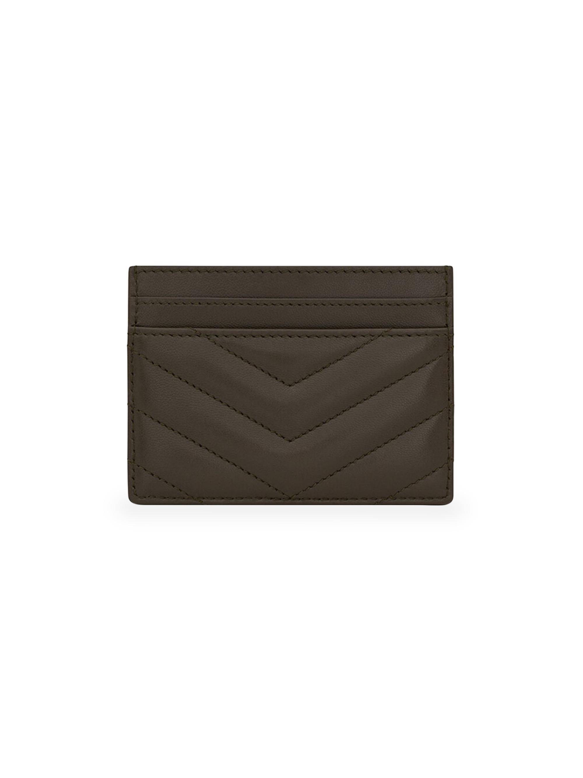 Shop Saint Laurent Cassandre Matelass Card Case in Lambskin | Saks ...