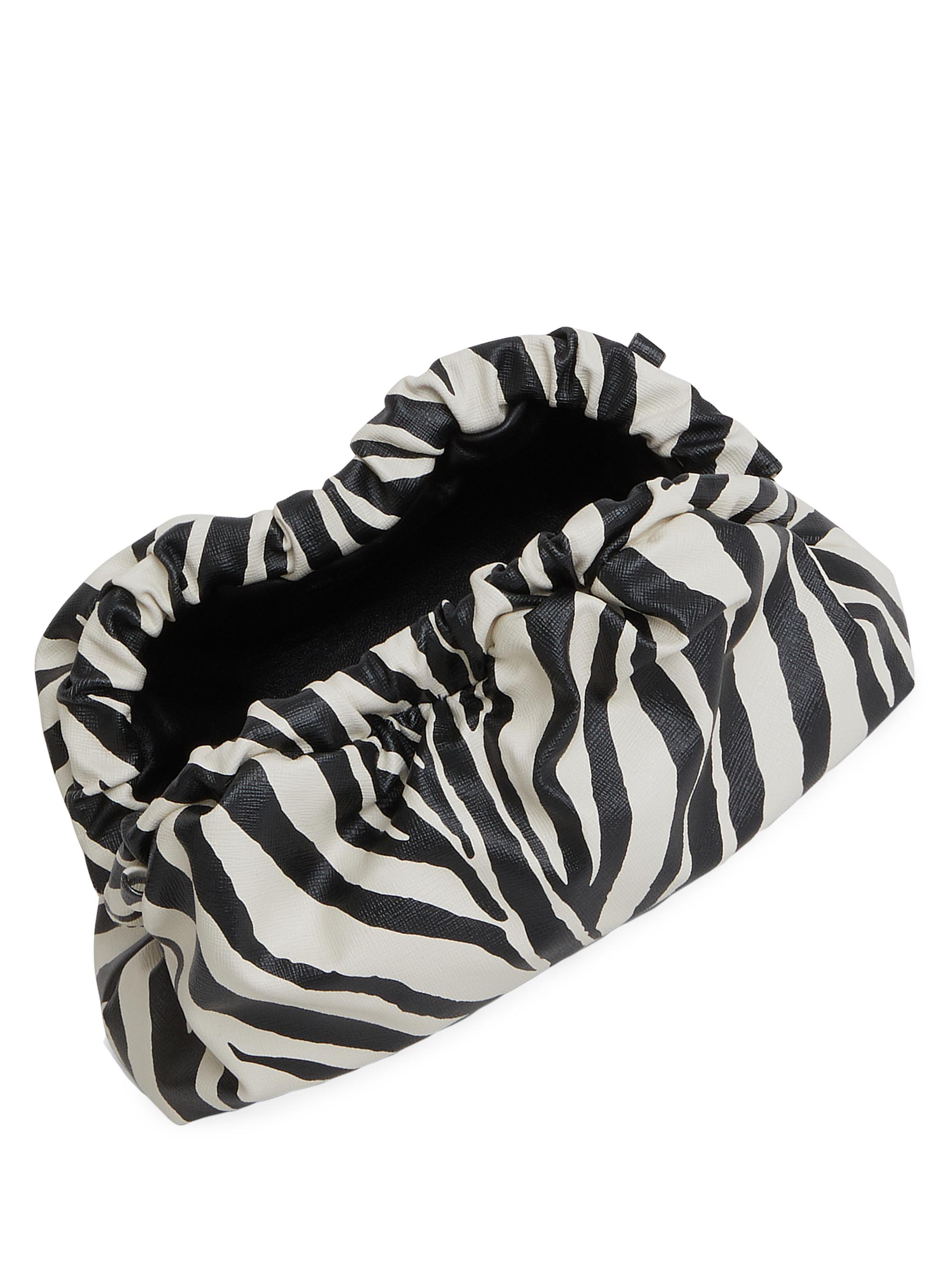 Shop Mansur Gavriel Mini Cloud Zebra Print Clutch | Saks Fifth Avenue