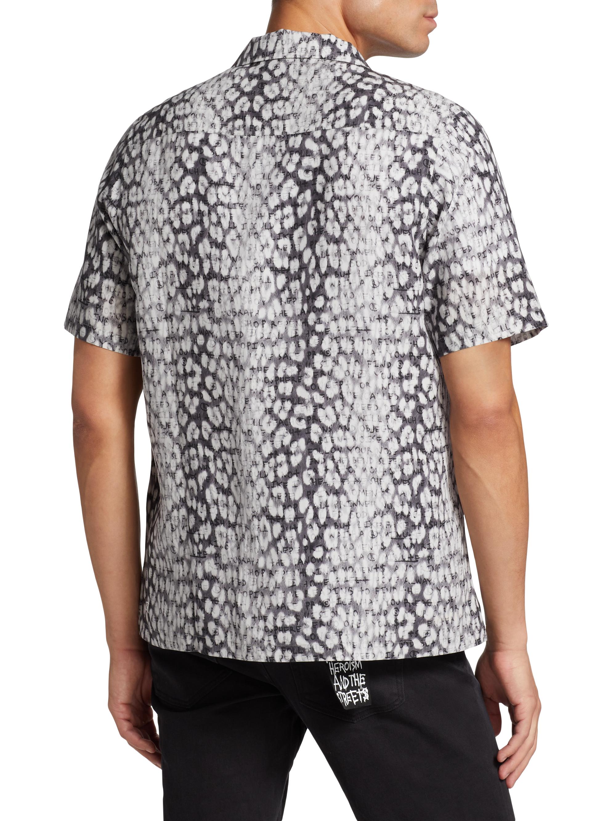 Shop Ksubi Youtopia Whitenoise Leopard Resort Shirt | Saks Fifth Avenue