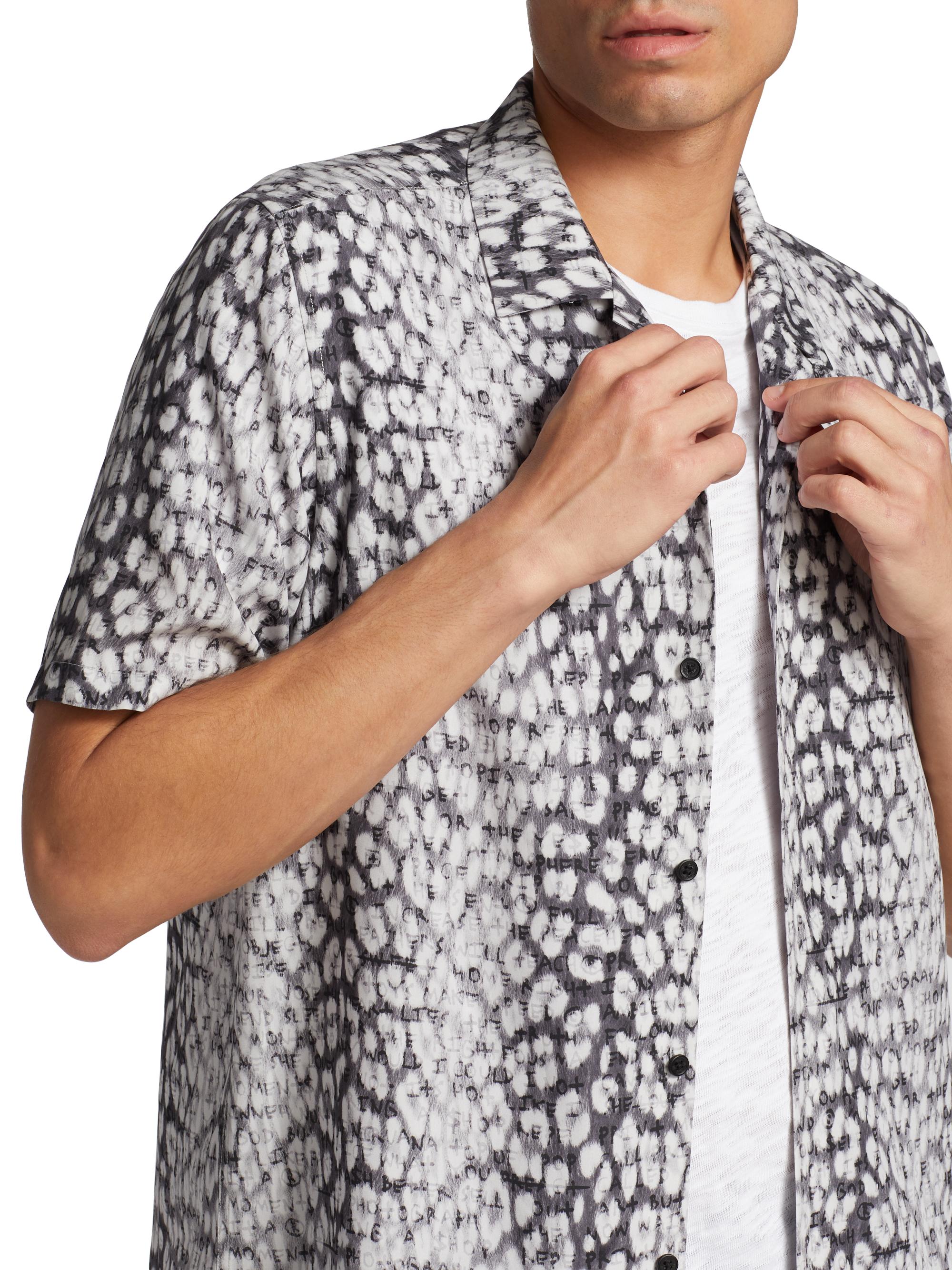 Shop Ksubi Youtopia Whitenoise Leopard Resort Shirt | Saks Fifth Avenue