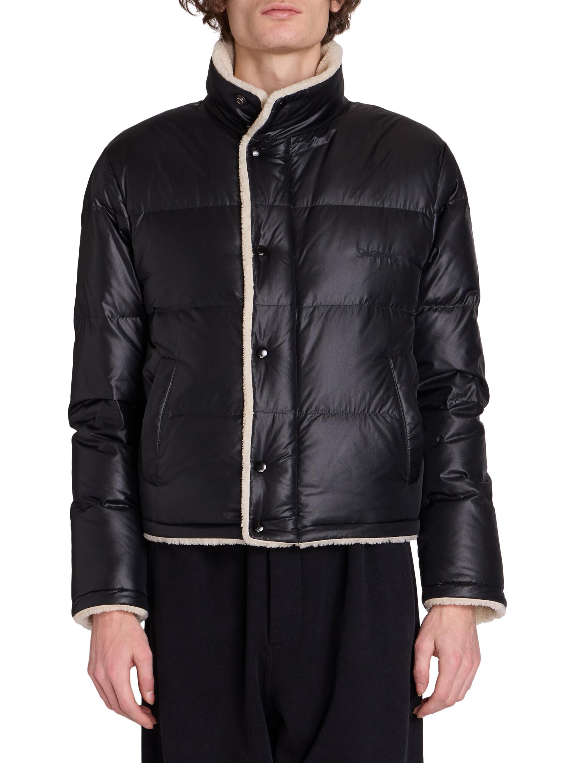 Shop Saint Laurent Down Puffer Jacket In Nylon | Saks Fifth Avenue