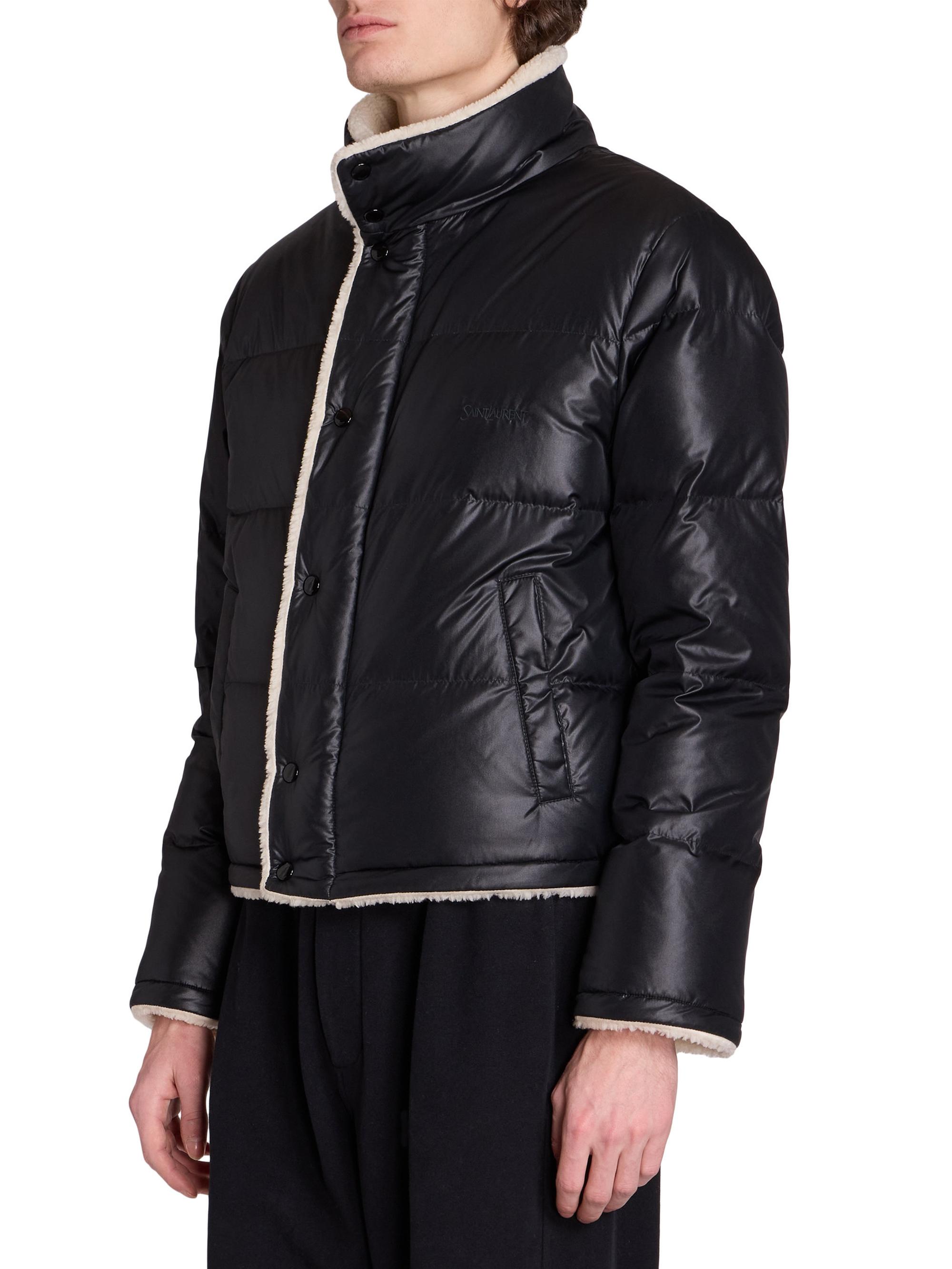 Shop Saint Laurent Down Puffer Jacket In Nylon | Saks Fifth Avenue