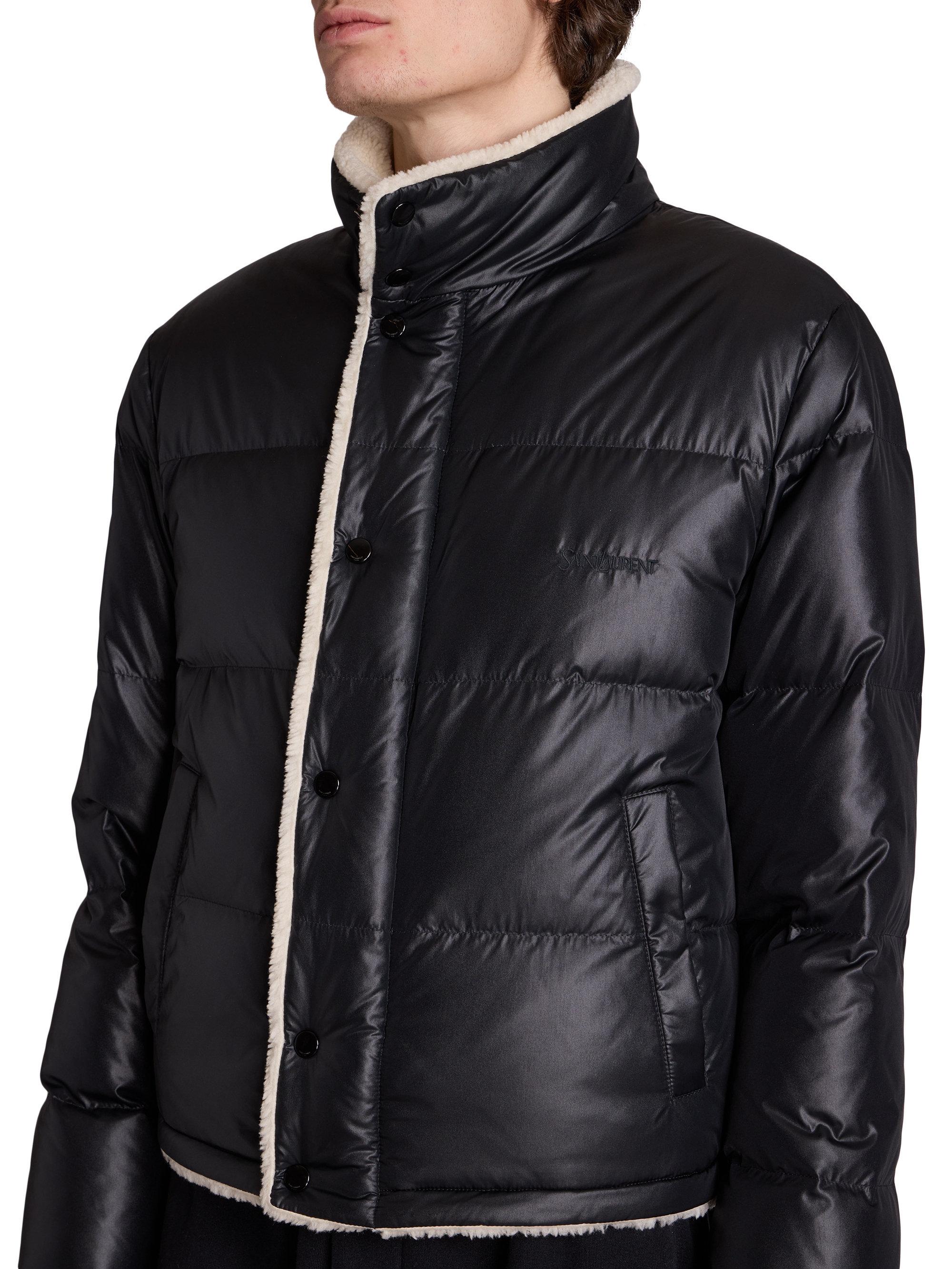 Shop Saint Laurent Down Puffer Jacket In Nylon | Saks Fifth Avenue