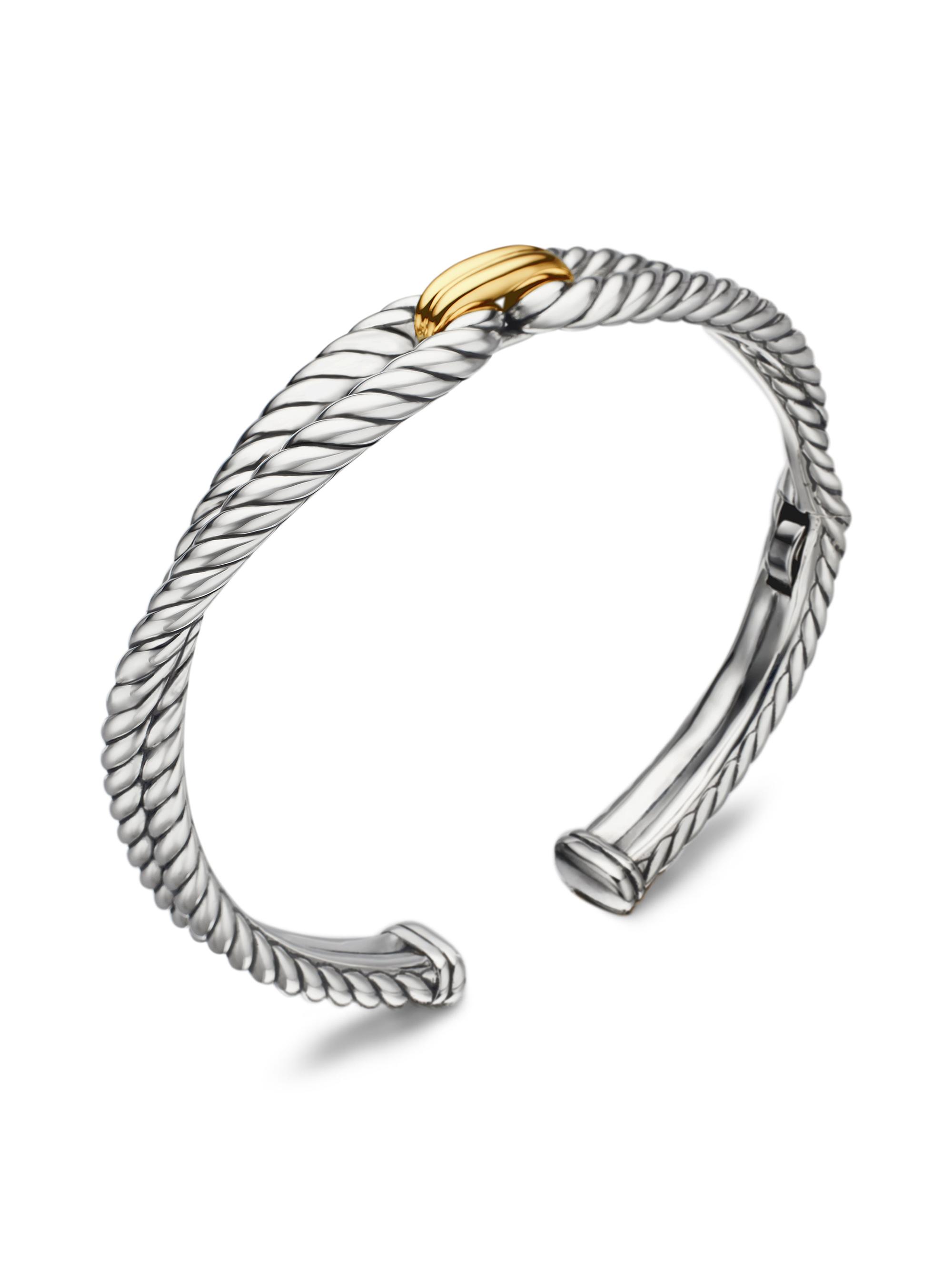 Shop David Yurman Cable Loop Bracelet With 18K Yellow Gold | Saks Fifth Avenue
