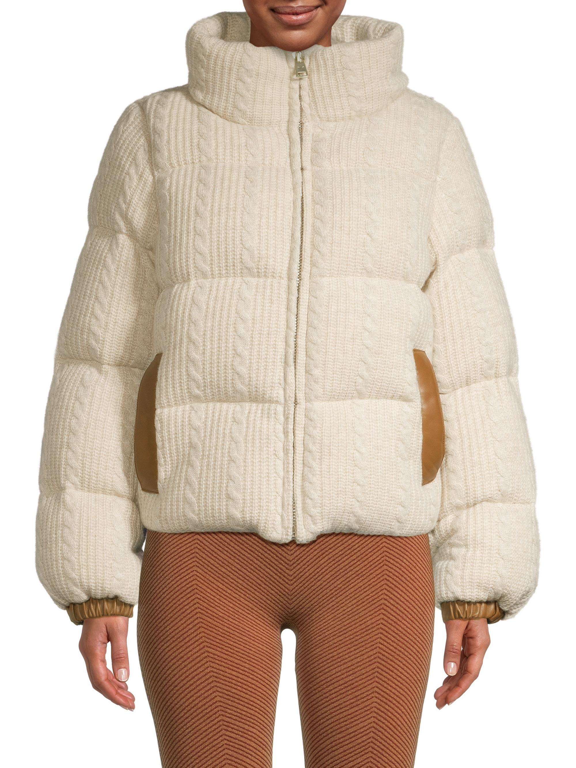 Shop Nicole Benisti Kensington Cable-Knit Down Puffer Jacket | Saks ...