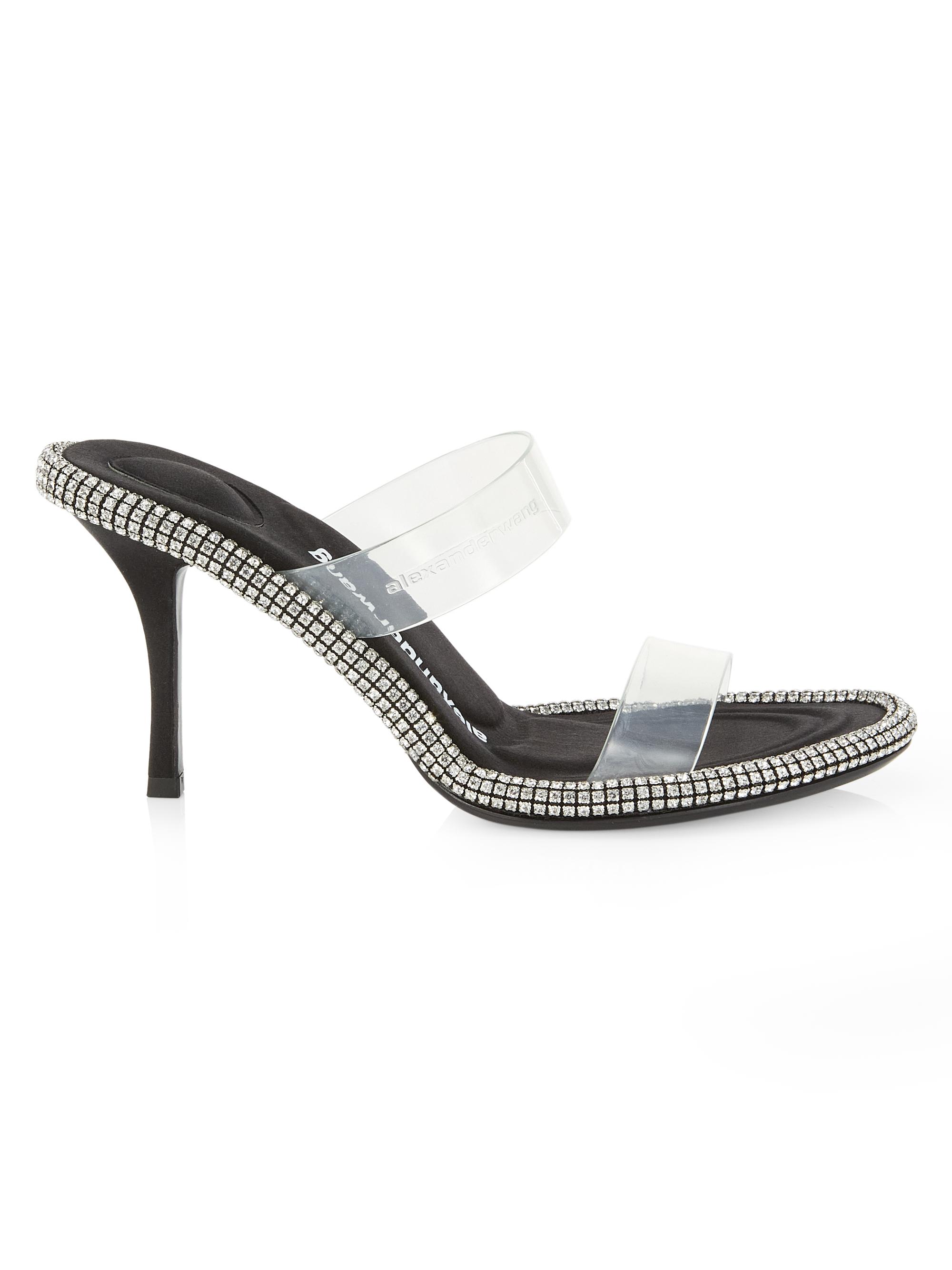 Shop Alexander Wang Kira 85MM Embellished PVC Sandals | Saks Fifth Avenue