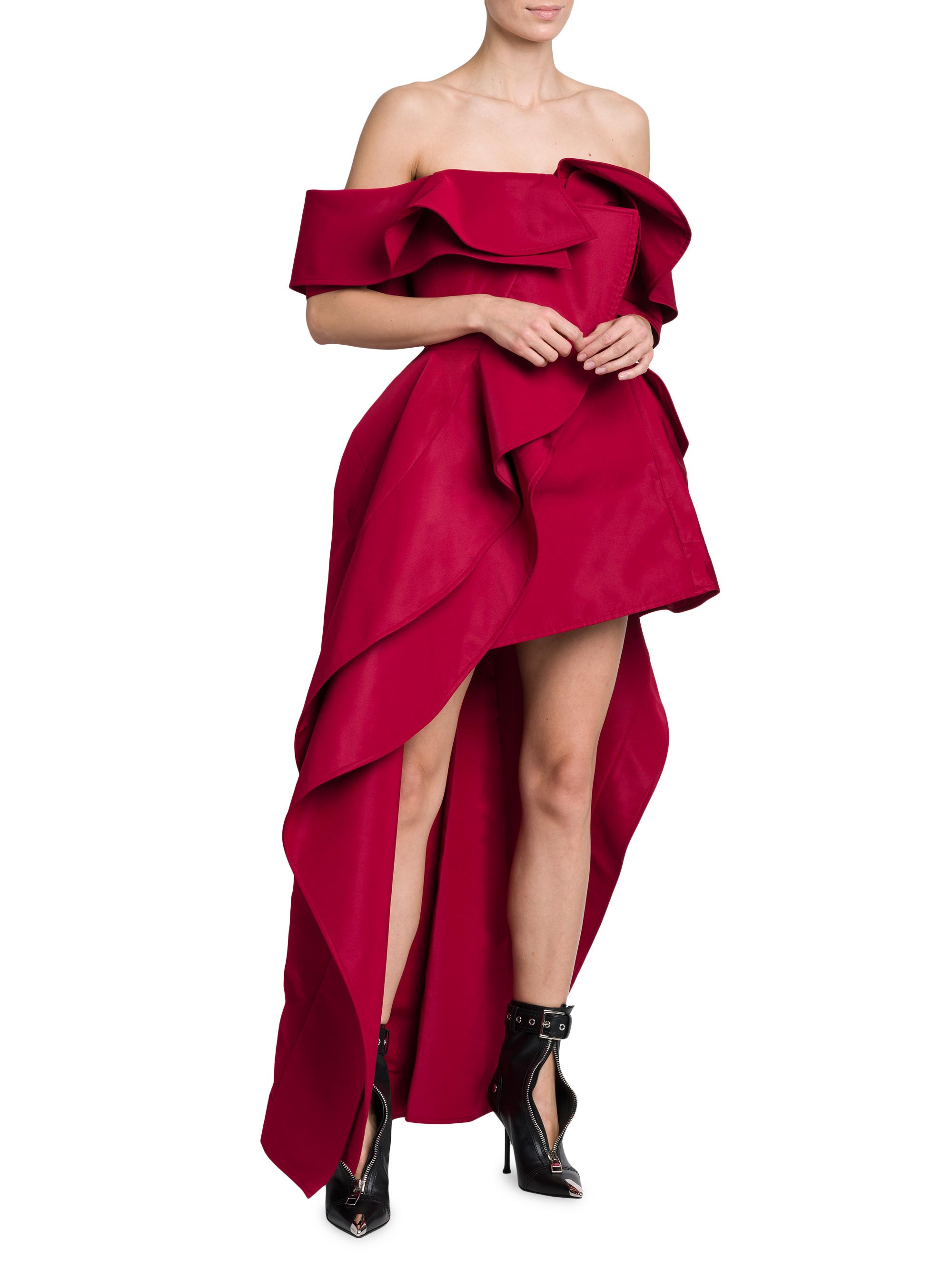 Shop Alexander McQueen Ruffled High-Low Gown | Saks Fifth Avenue