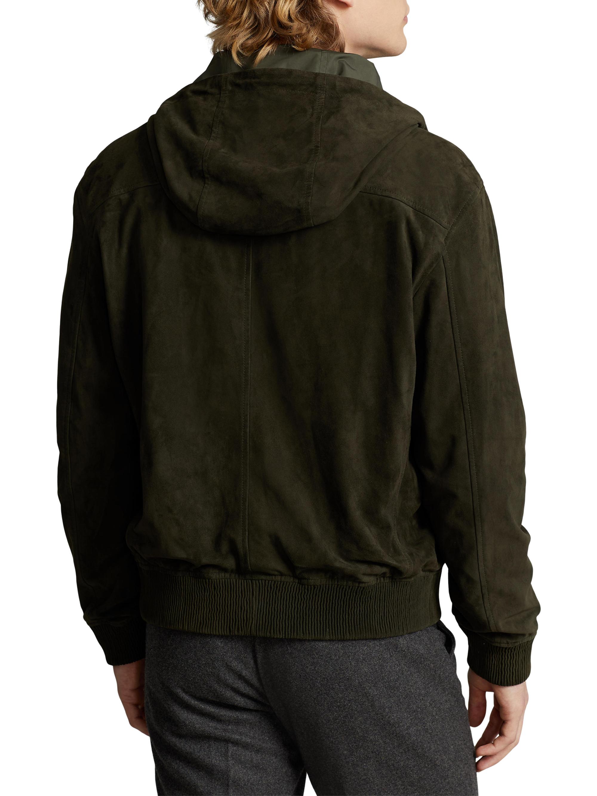 Shop Polo Ralph Lauren Henson Reversible Suede Bomber Jacket | Saks ...