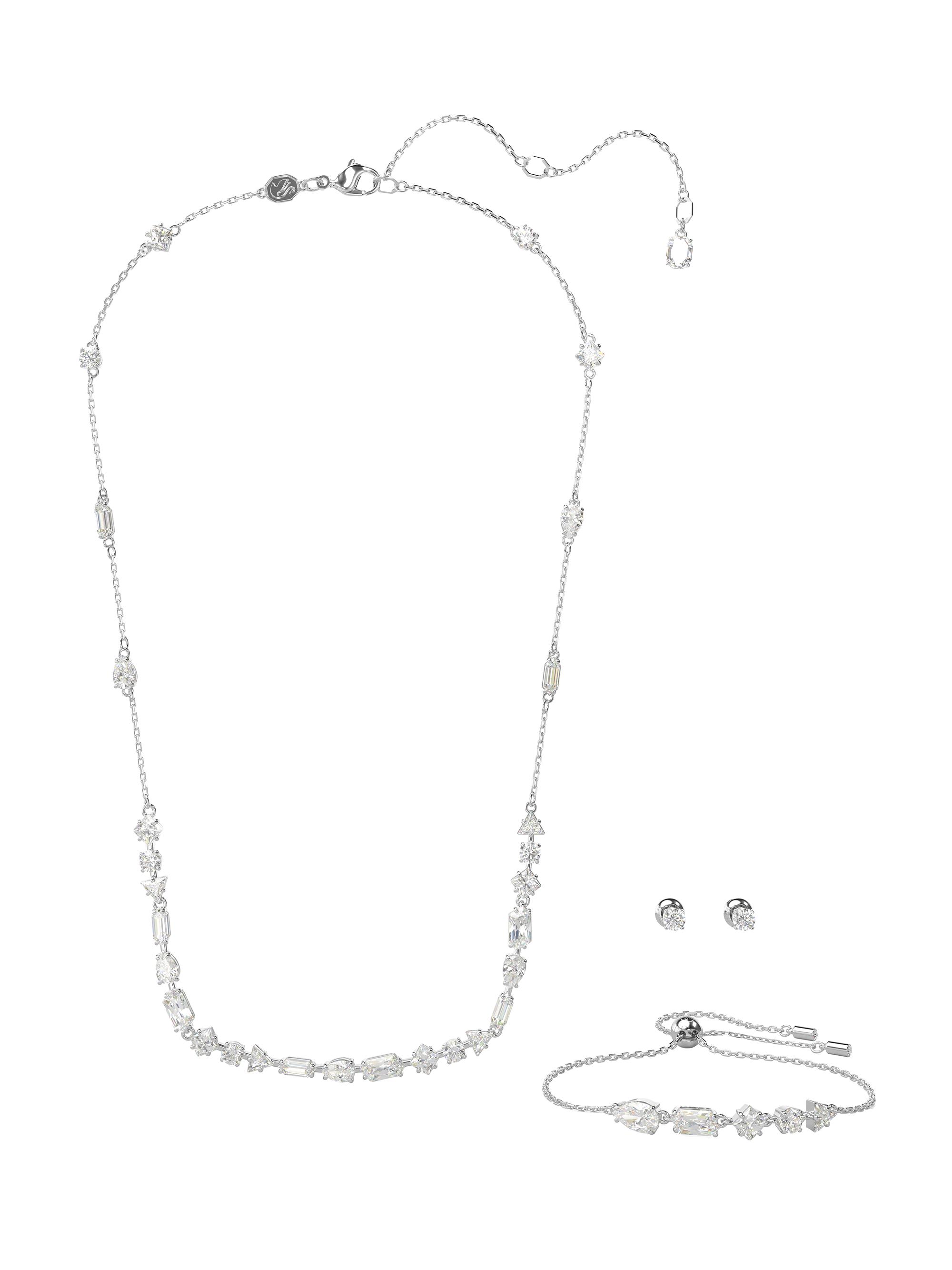 Shop Swarovski Mesmera Rhodium-Plated & Crystal Mixed-Cut 3-Piece Gift ...