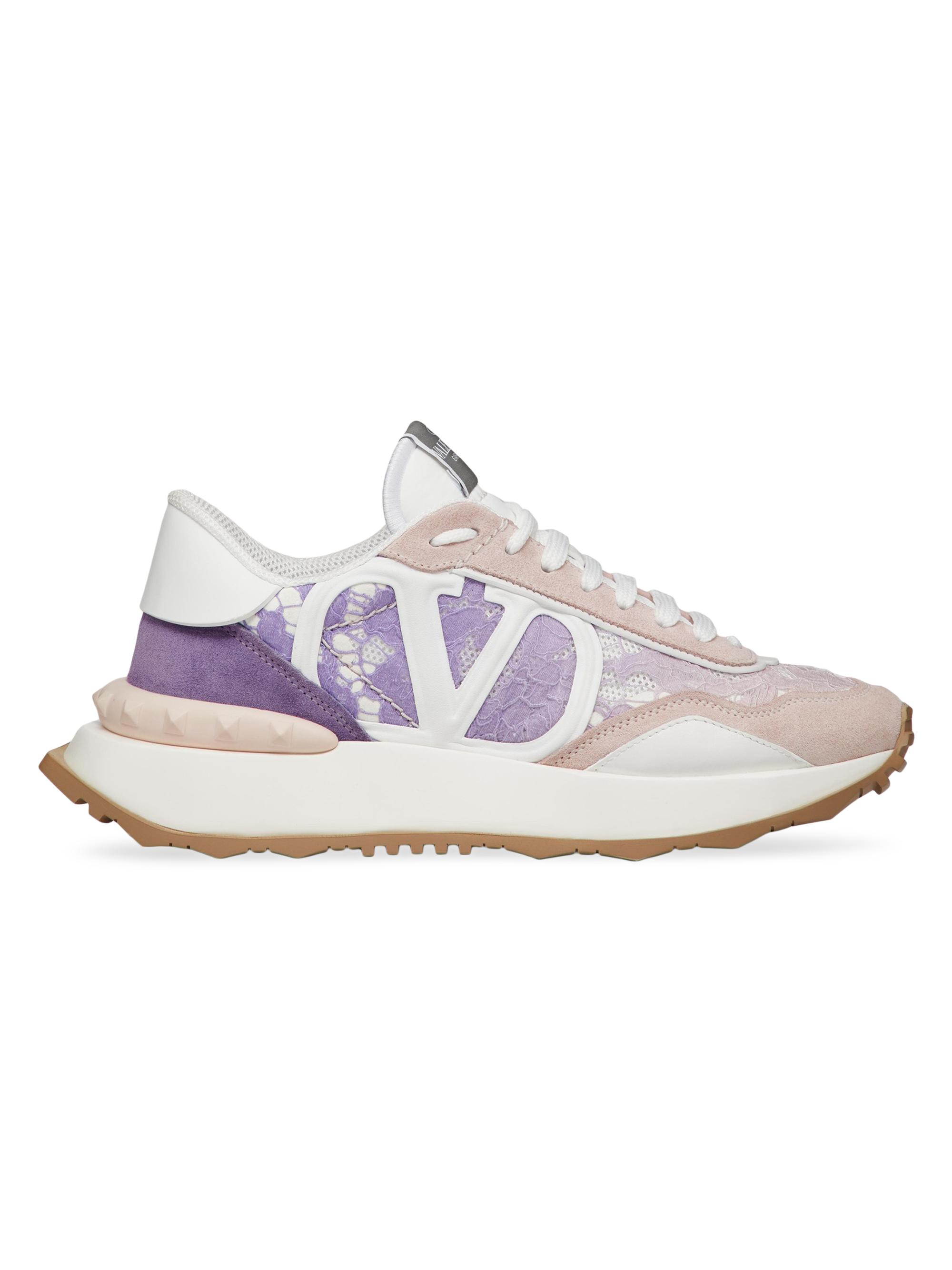 Shop Valentino Garavani Lace And Mesh Lace Runner Sneakers | Saks Fifth ...
