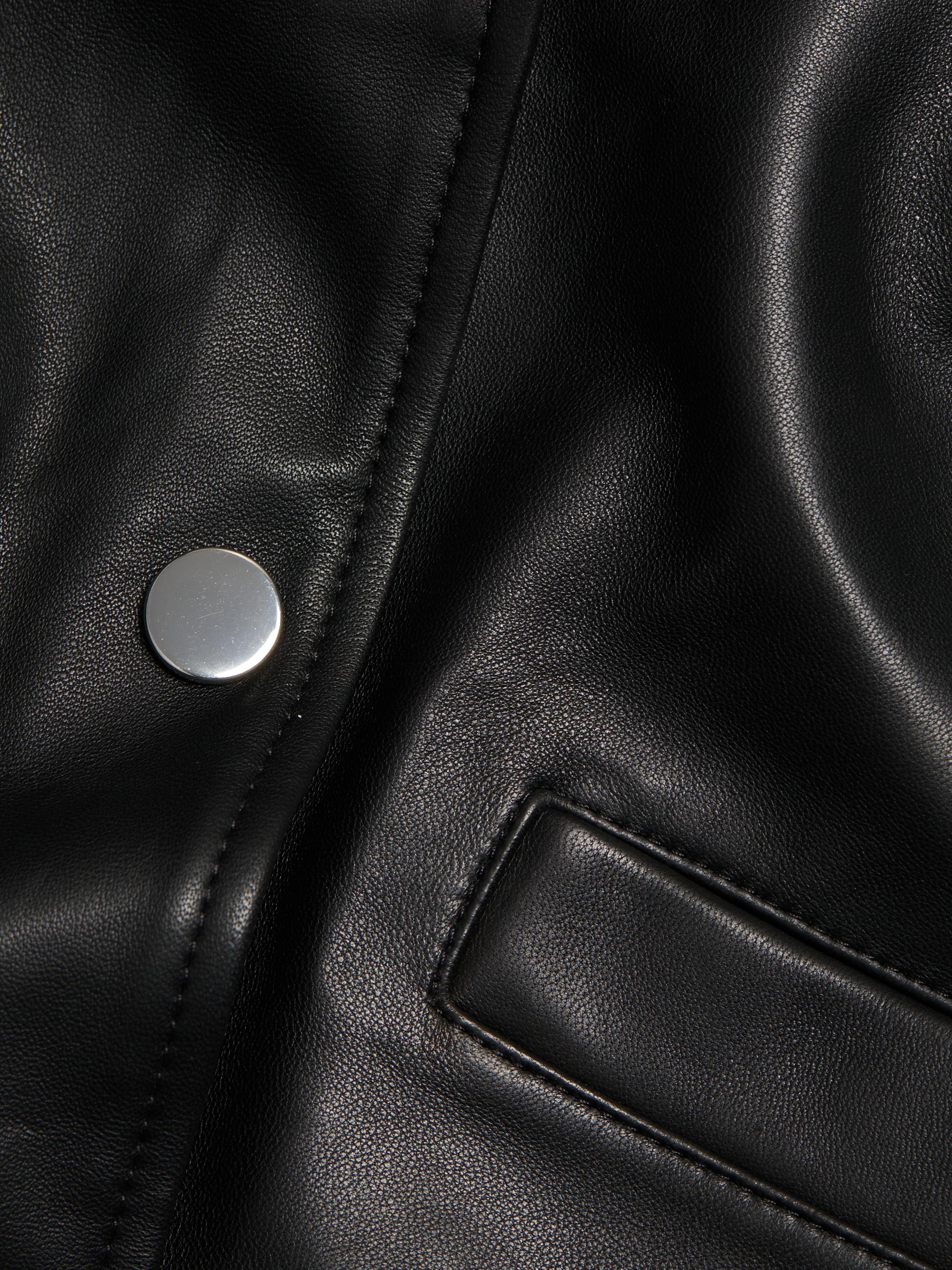 Shop Theory Leather Crop Jacket | Saks Fifth Avenue