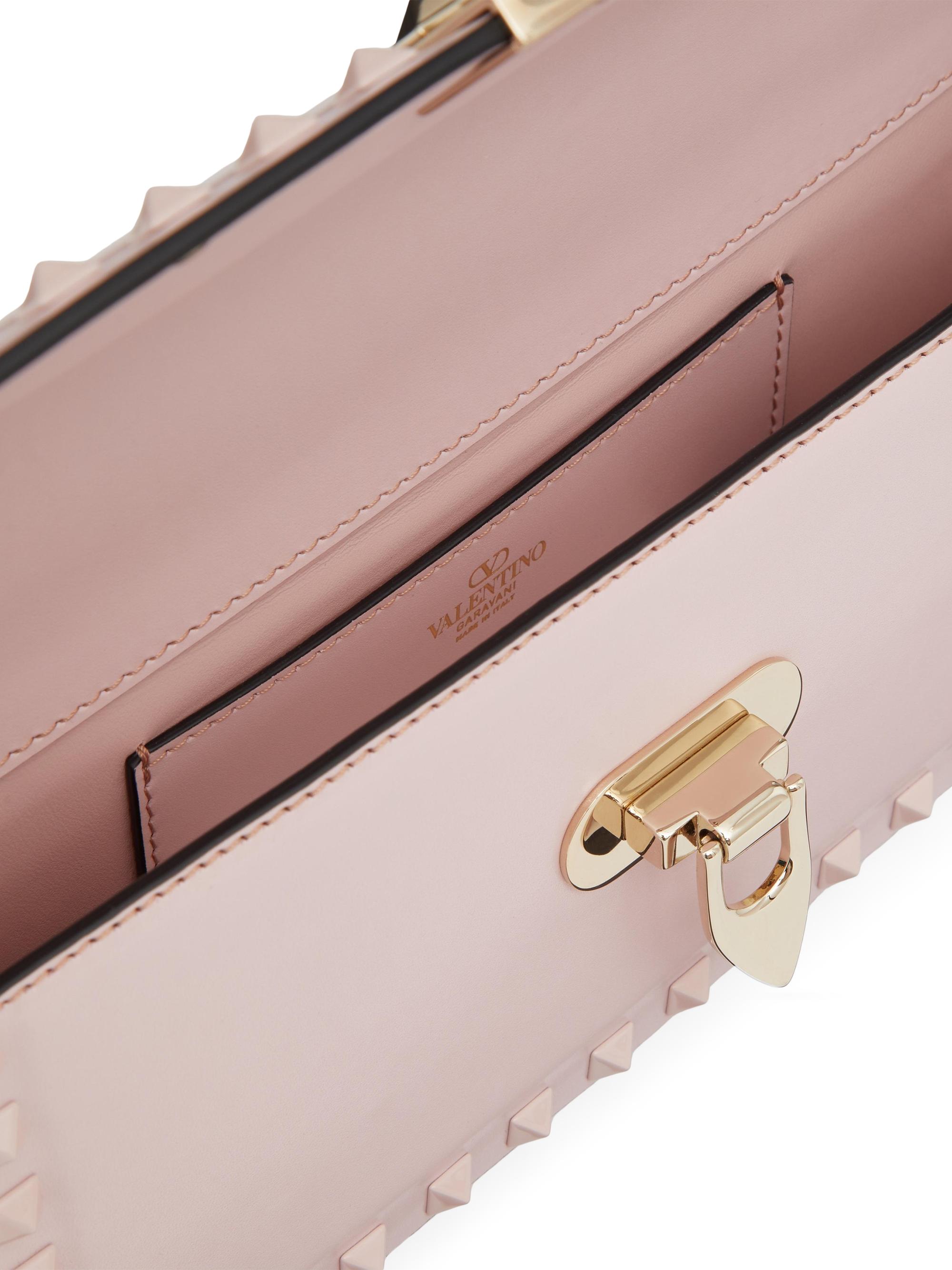 Shop Valentino Garavani Rockstud23 East-West Smooth Calfskin Shoulder ...