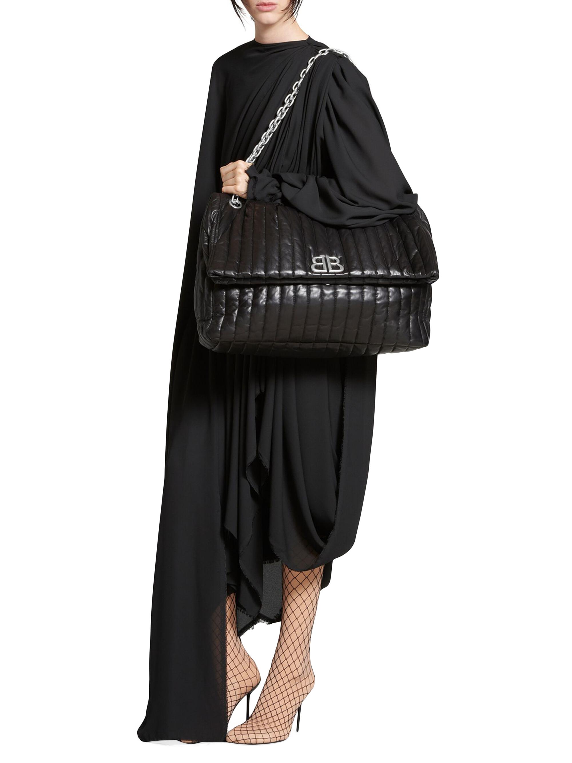 Shop Balenciaga Monaco Large Chain Shoulder Bag Quilted | Saks Fifth Avenue