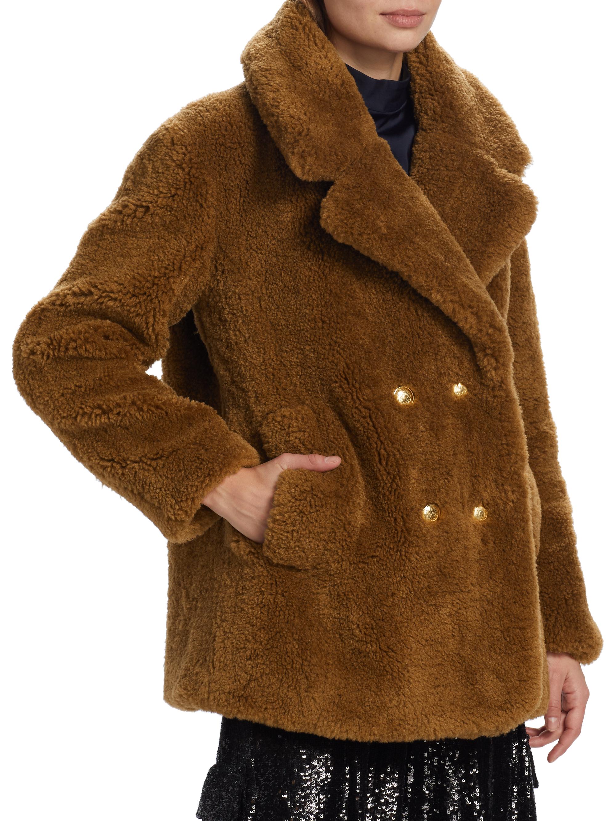 Shop A.L.C. Scout Teddy Double-Breasted Coat | Saks Fifth Avenue