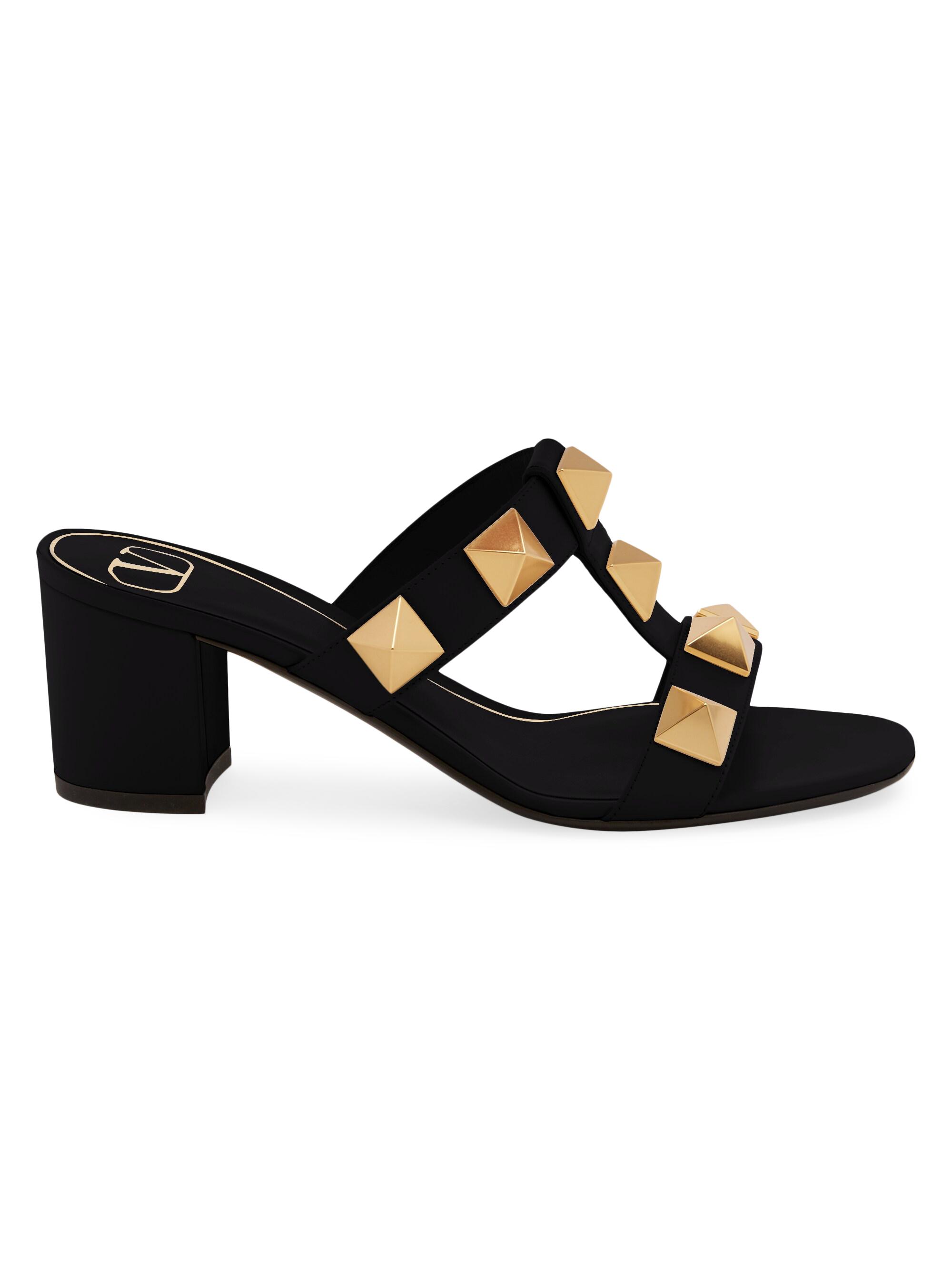 Shop Valentino Garavani Roman Stud Leather Mules | Saks Fifth Avenue