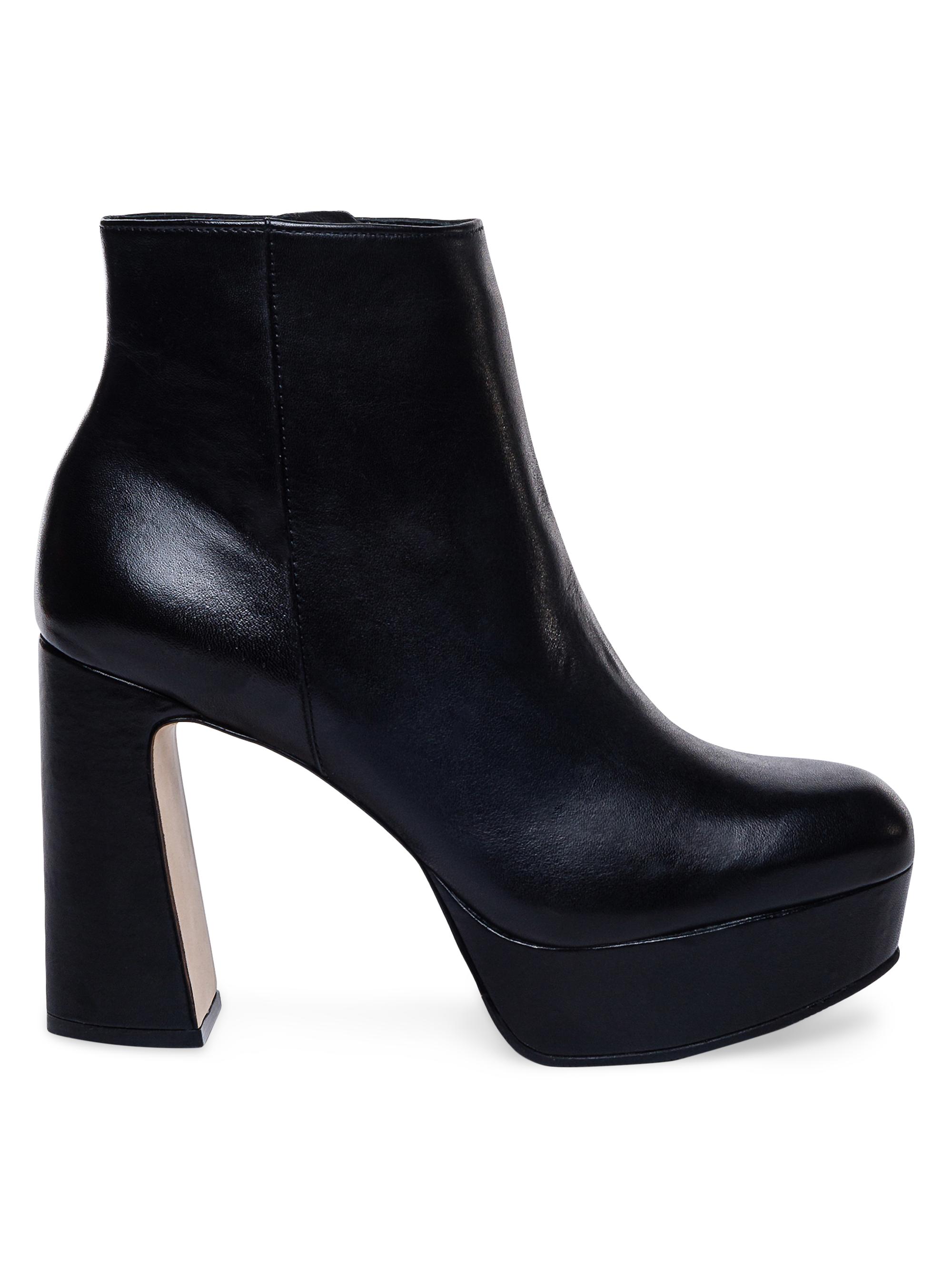 Shop Bernardo Vera Leather Platform Booties | Saks Fifth Avenue