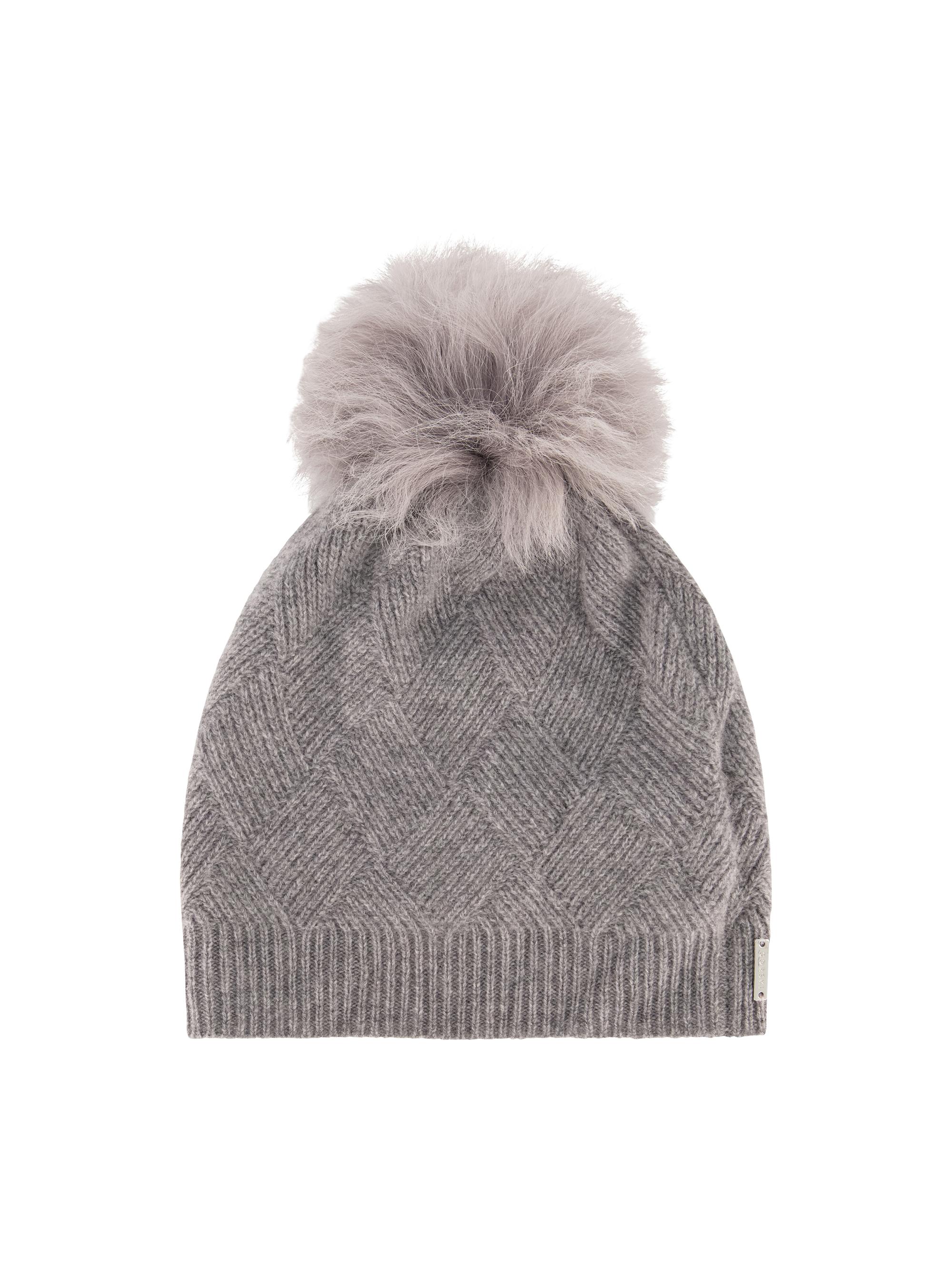 Shop Gorski Cashmere Knit Hat with Toscana Lamb Pompom | Saks Fifth Avenue