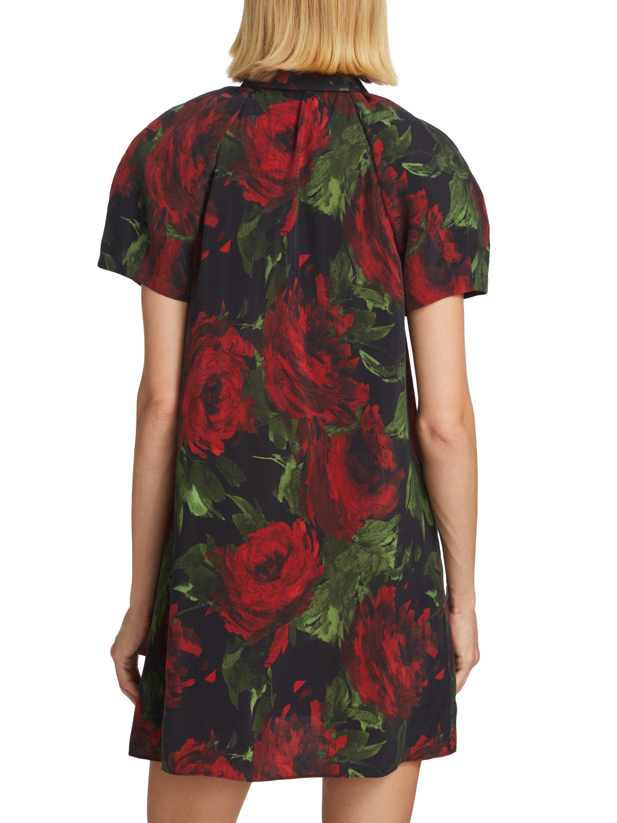 Shop Alice + Olivia Jem Floral Puff-Sleeve Minidress | Saks Fifth Avenue