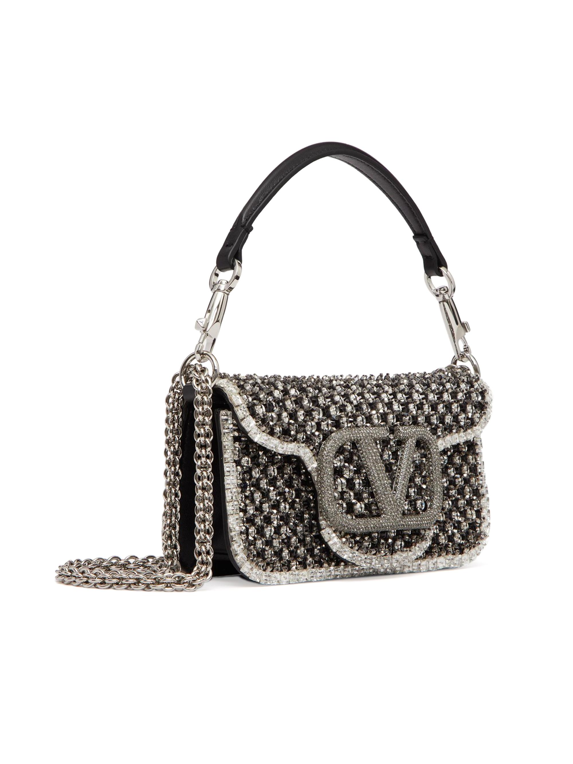 Shop Valentino Garavani Locò Embroidered Small Shoulder Bag | Saks ...