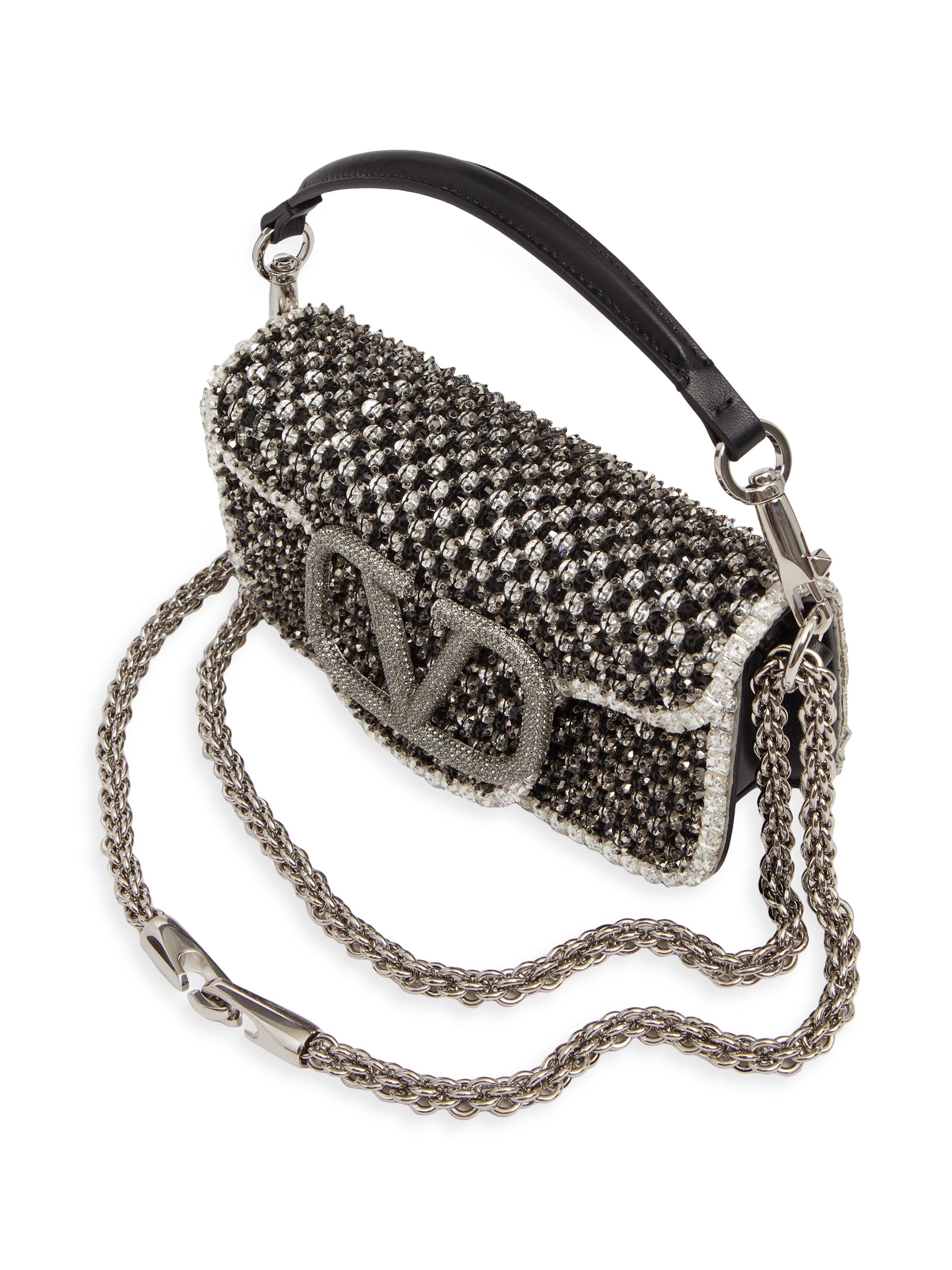 Shop Valentino Garavani Locò Embroidered Small Shoulder Bag | Saks ...