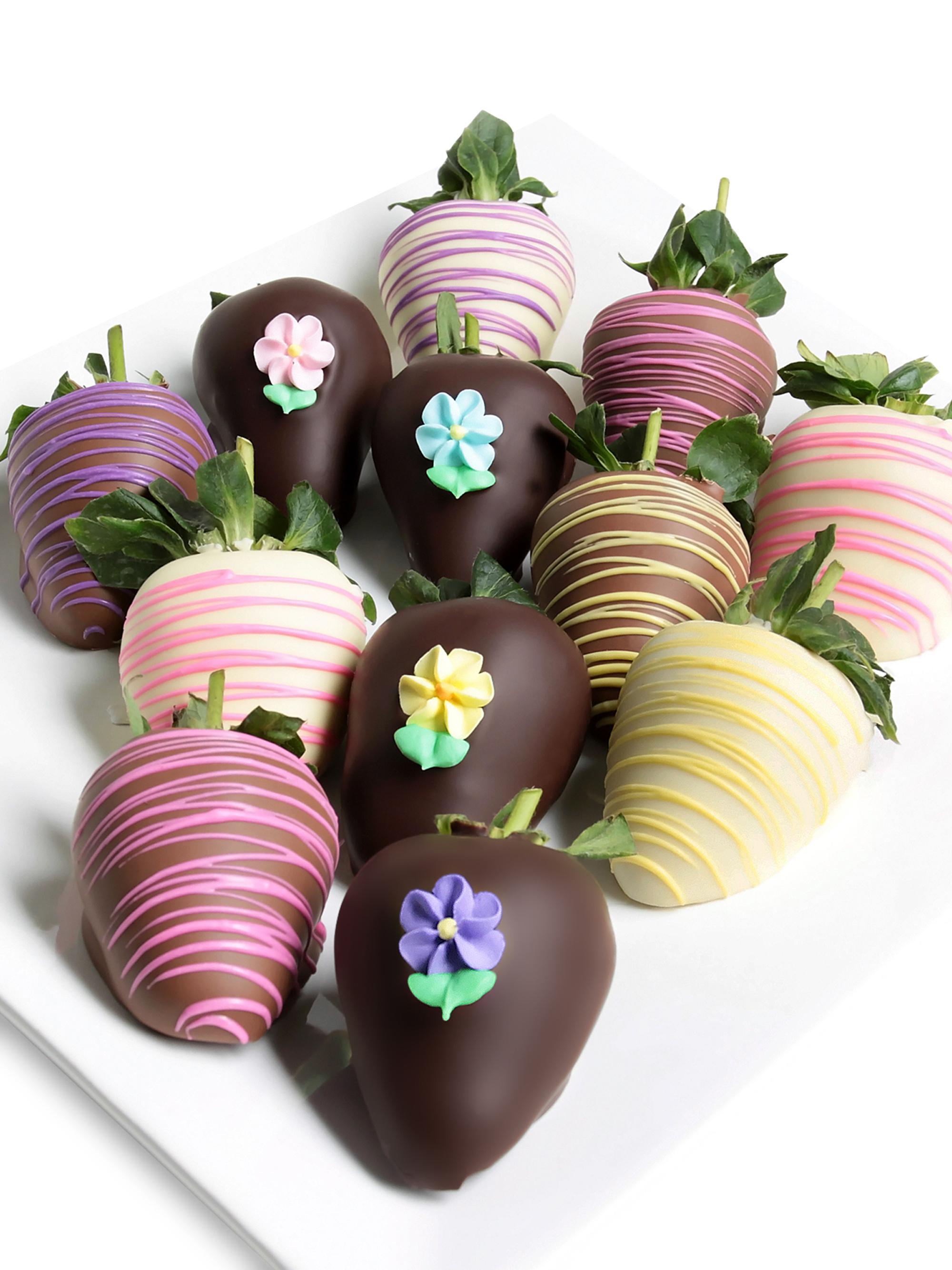 Shop Chocolate Covered Company Fancy Flowers Belgian Chocolate-Covered ...